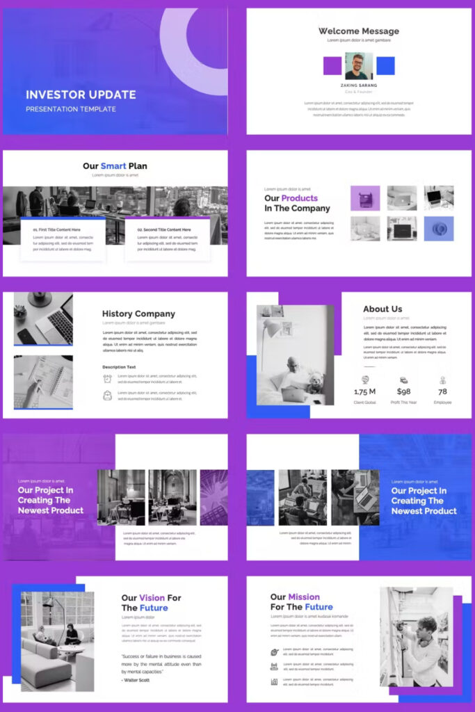 Investor Update Presentation Template - Powerpoint – MasterBundles