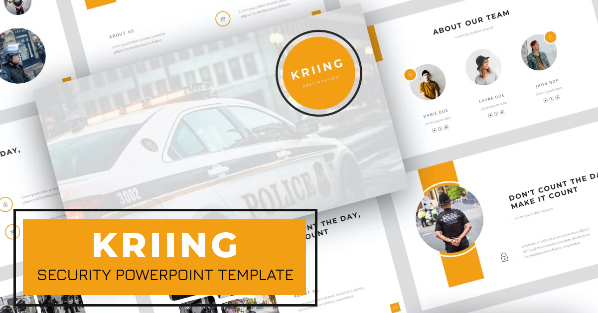 Kriing - Security PowerPoint Template – MasterBundles