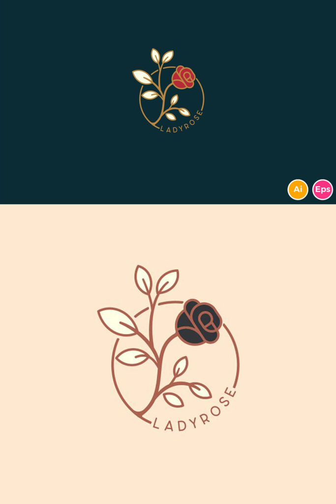 Lady Rose Simple Logo Template – MasterBundles