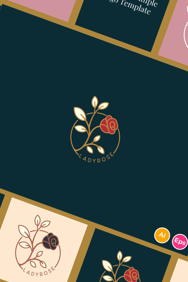 Lady Rose Simple Logo Template – MasterBundles