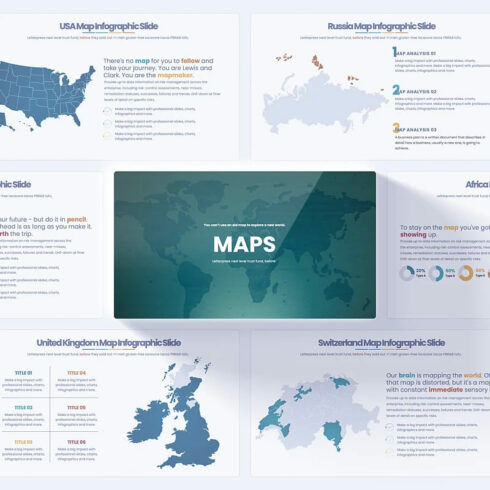 Maps Powerpoint Infographics Masterbundles