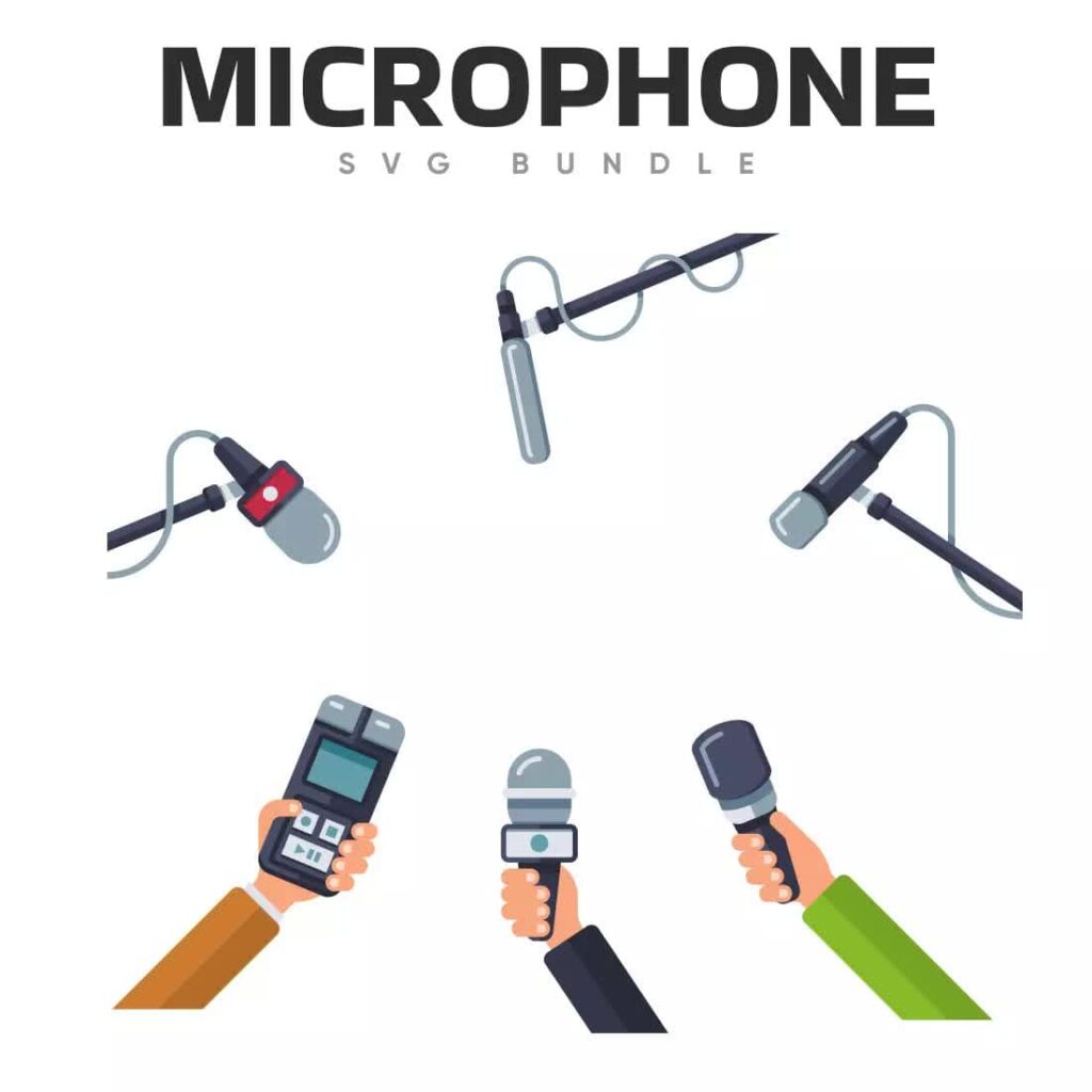 86 Colossal Microphone Vector SVG Bundle – MasterBundles