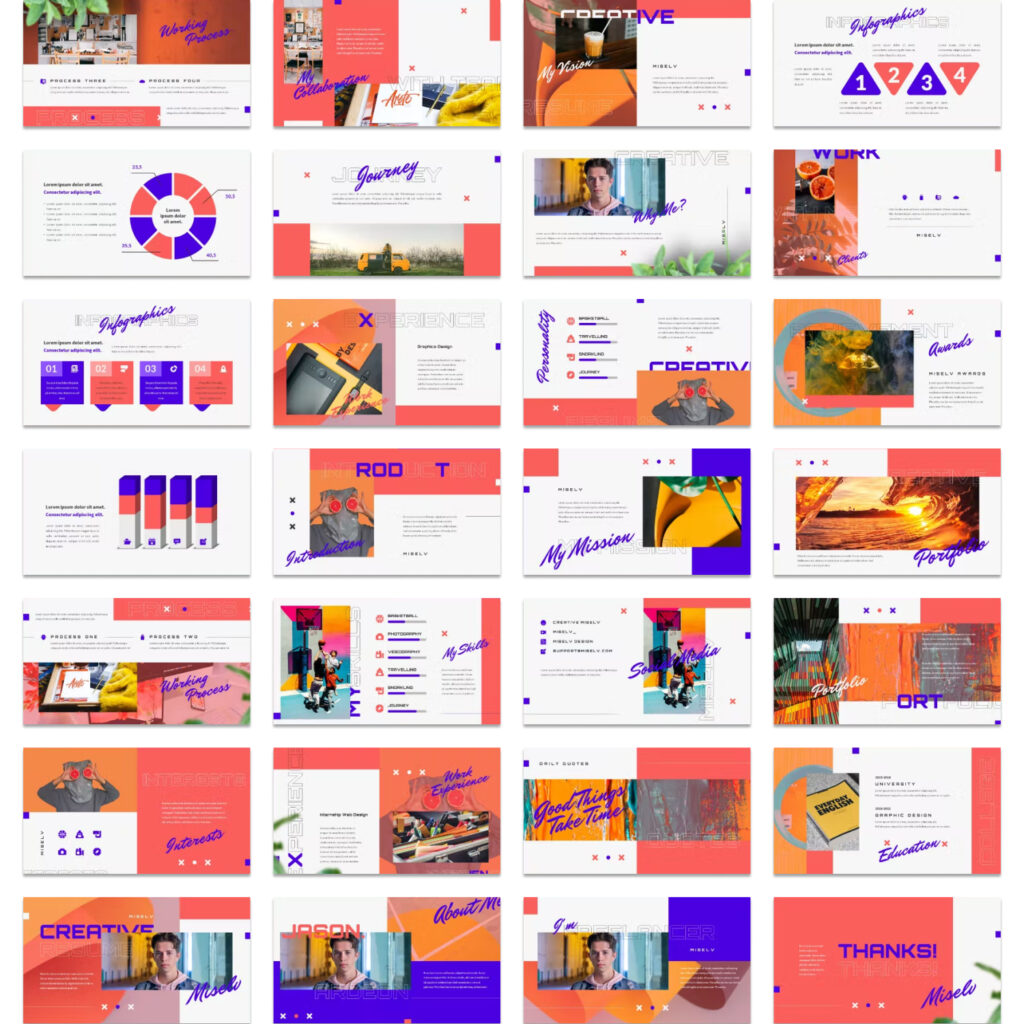 MISELV - Creative Resume Powerpoint Template – MasterBundles