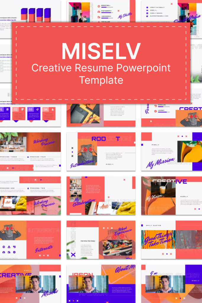 MISELV - Creative Resume Powerpoint Template – MasterBundles