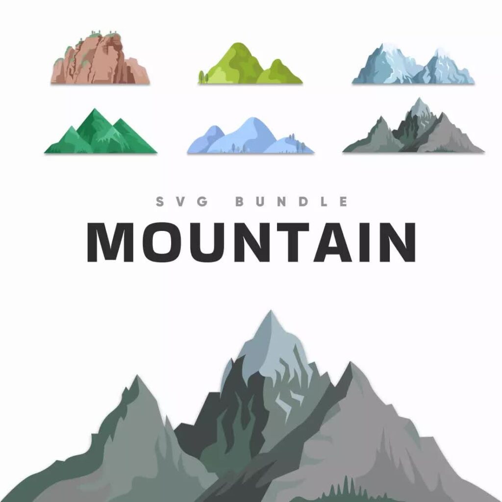 Mountain SVG Files Bundle: 150 Designs – MasterBundles