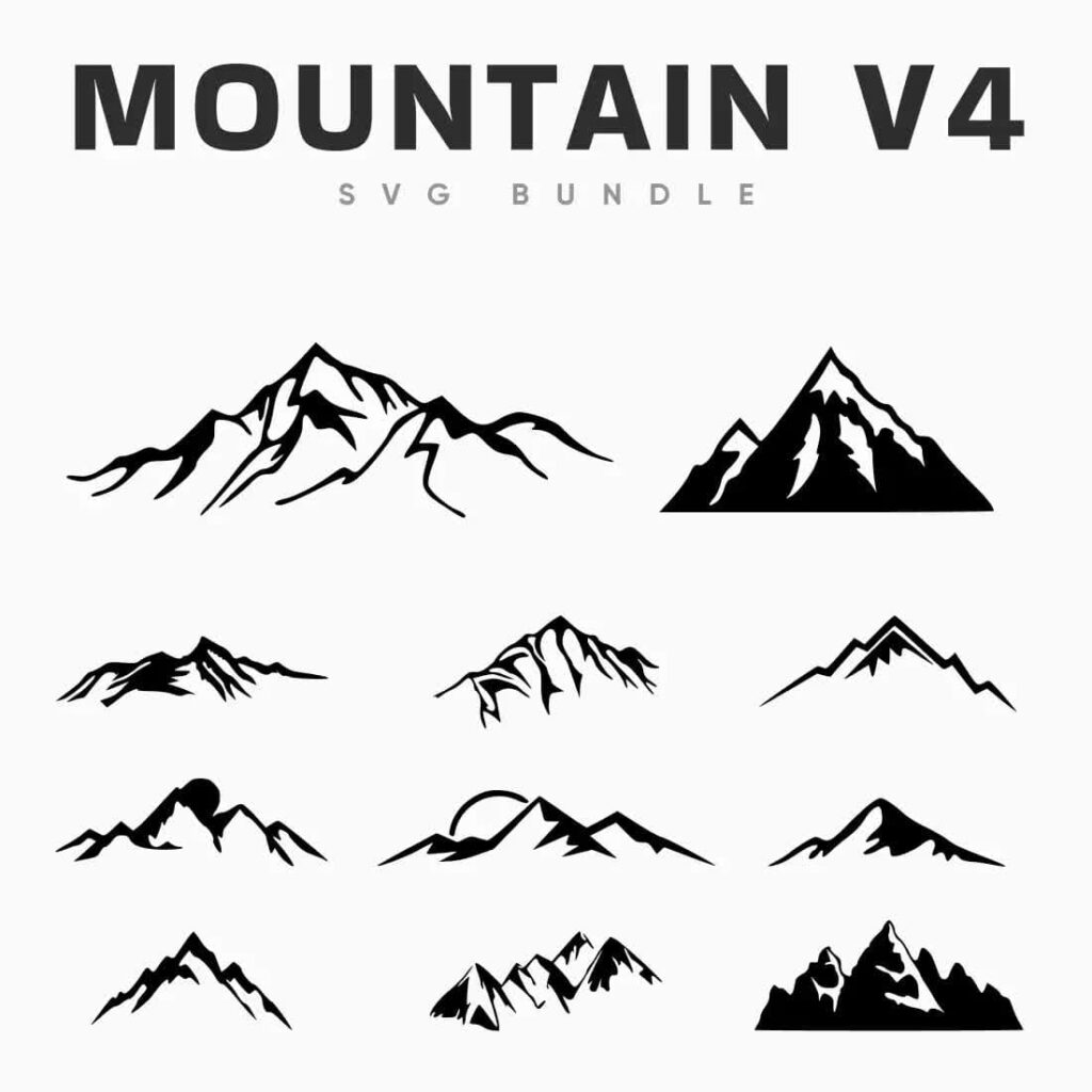 Mountain SVG Files Bundle: 150 Designs – MasterBundles