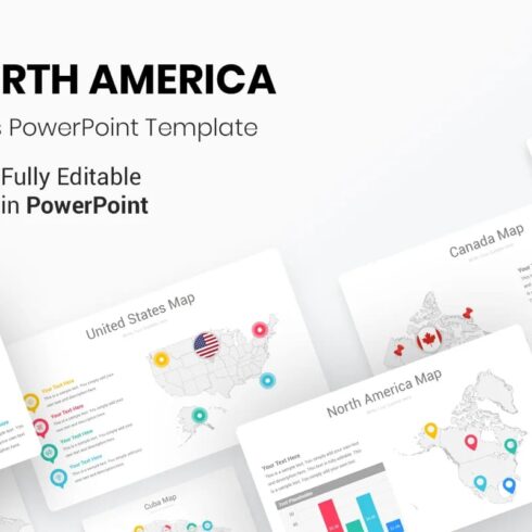 North America Maps PowerPoint Template | MasterBundles