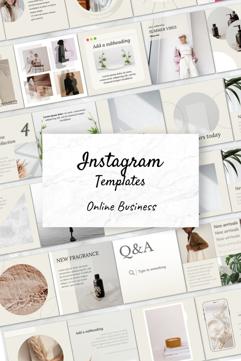 Online Business Instagram Templates – MasterBundles