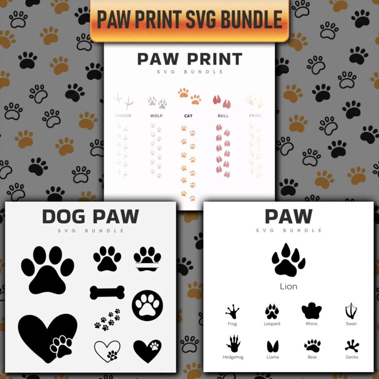 Giant Paw Print SVG Bundle – MasterBundles