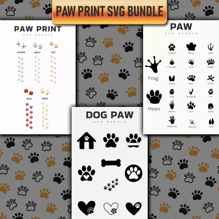 Giant Paw Print SVG Bundle – MasterBundles