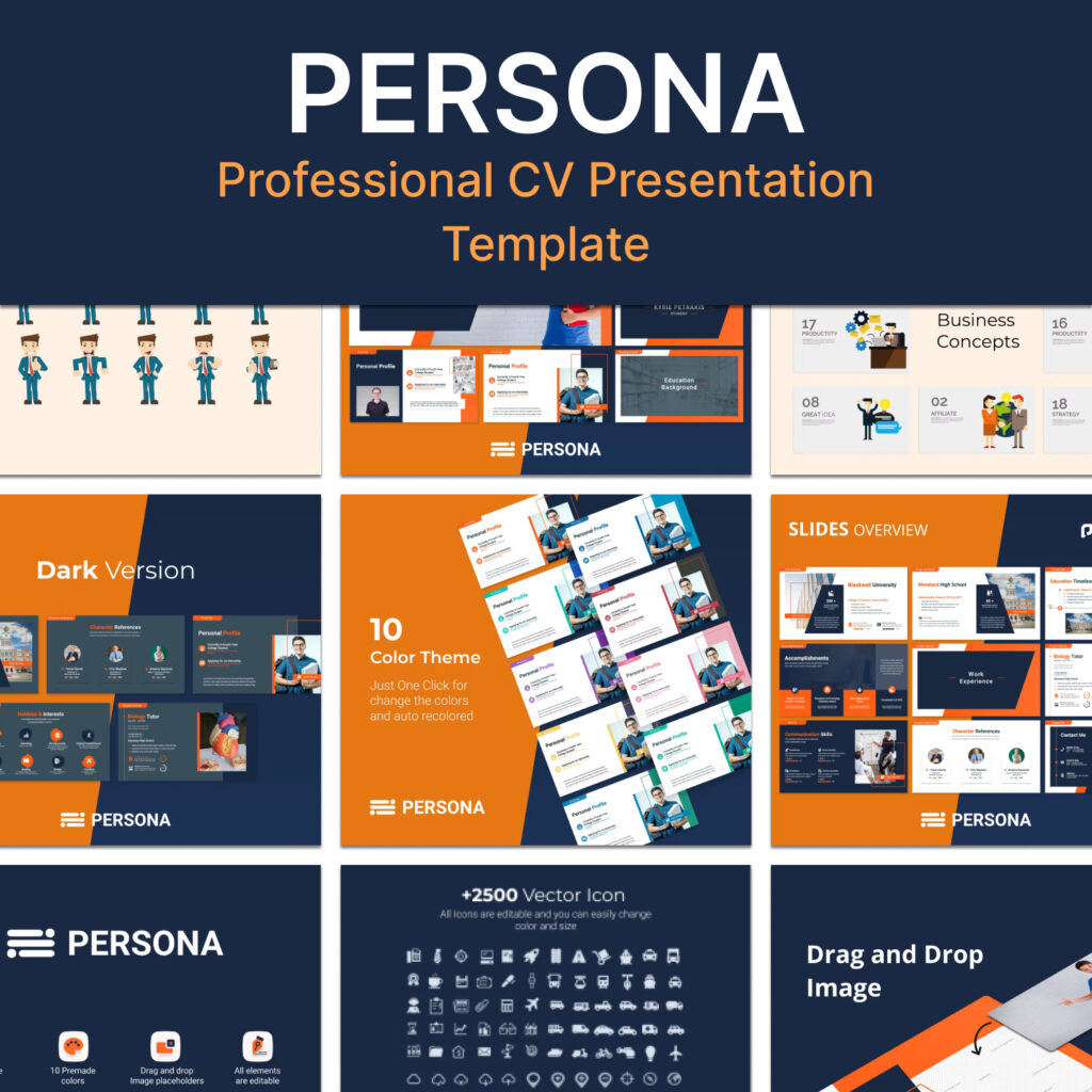 PERSONA – Professional CV Presentation Template – MasterBundles