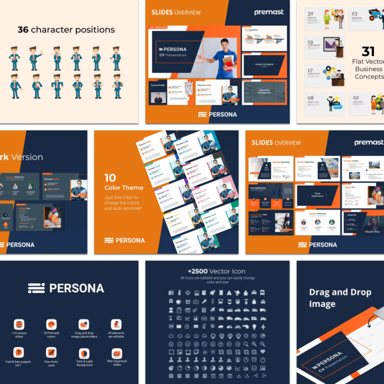 PERSONA – Professional CV Presentation Template – MasterBundles