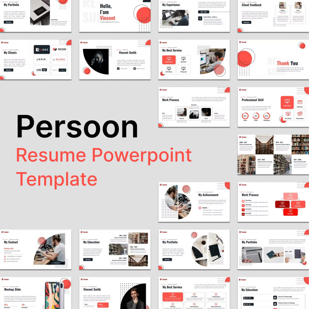 Persoon - Resume Powerpoint Template – MasterBundles