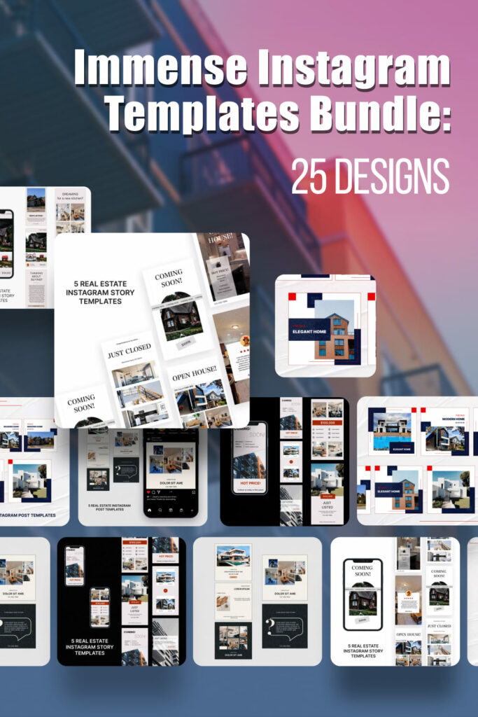 Immense Instagram Templates Bundle: 25 Designs – MasterBundles