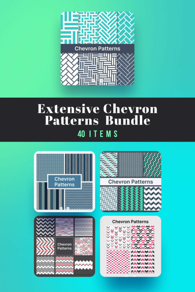 Extensive Chevron Patterns Bundle: 40 Items – MasterBundles