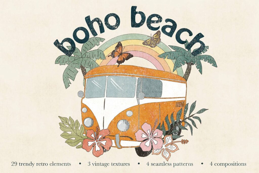 Retro Beach Graphic Collection – MasterBundles