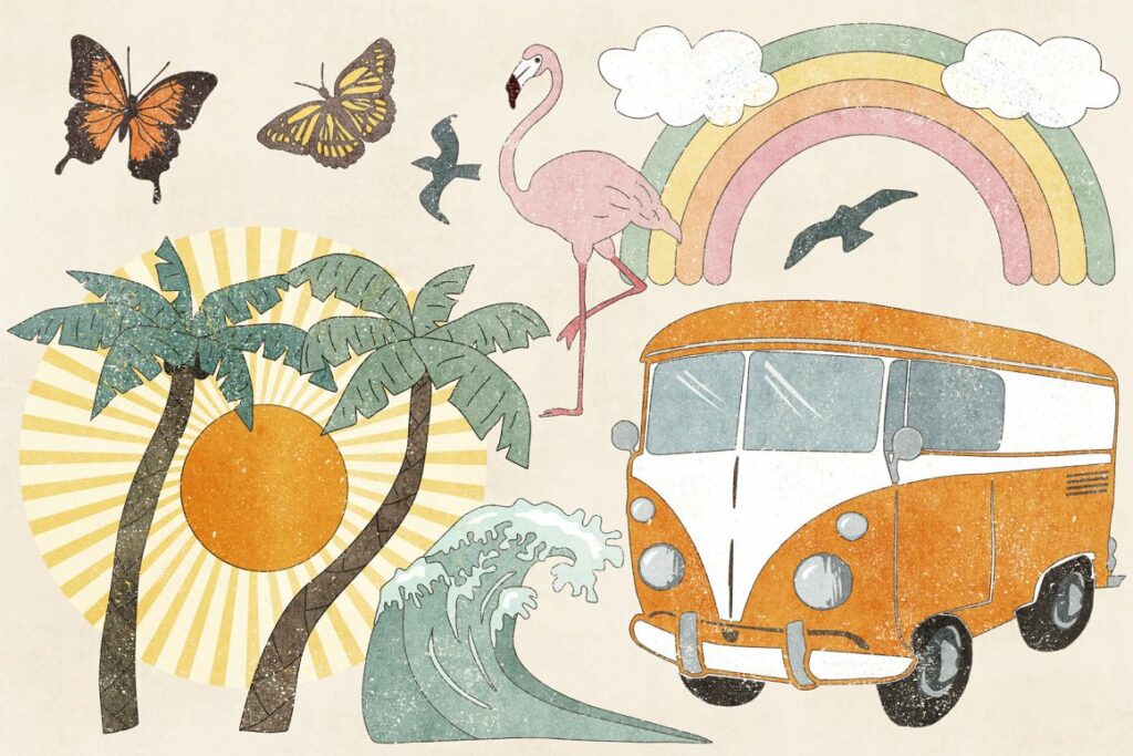 Retro Beach Graphic Collection – MasterBundles