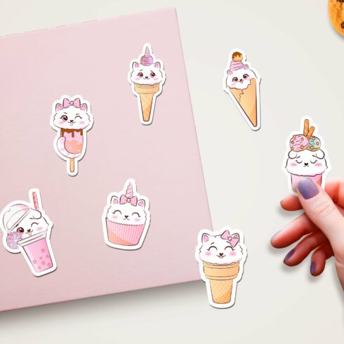 Cute Sweet Cats Printable Stickers. PNG, JPG. – MasterBundles