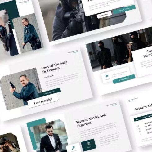 Private Security Powerpoint Presentation Template | MasterBundles