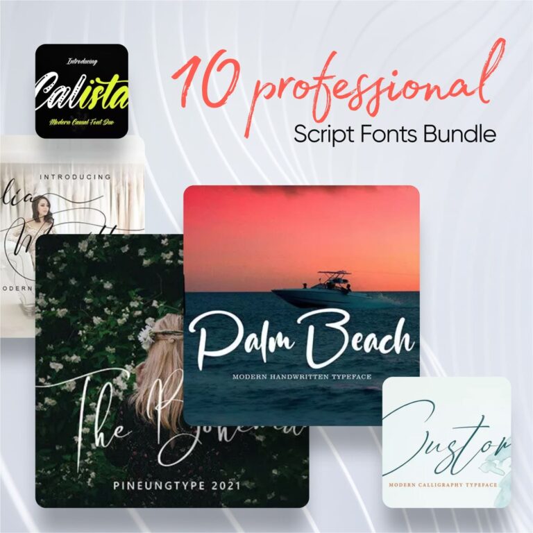 10 Fresh Script Fonts Bundle | Master Bundles