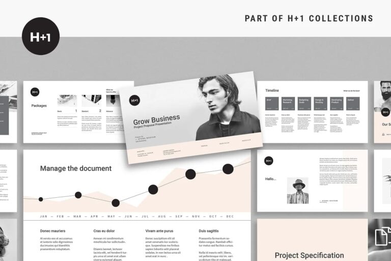 Project Proposal PowerPoint Template 32 Slides – MasterBundles