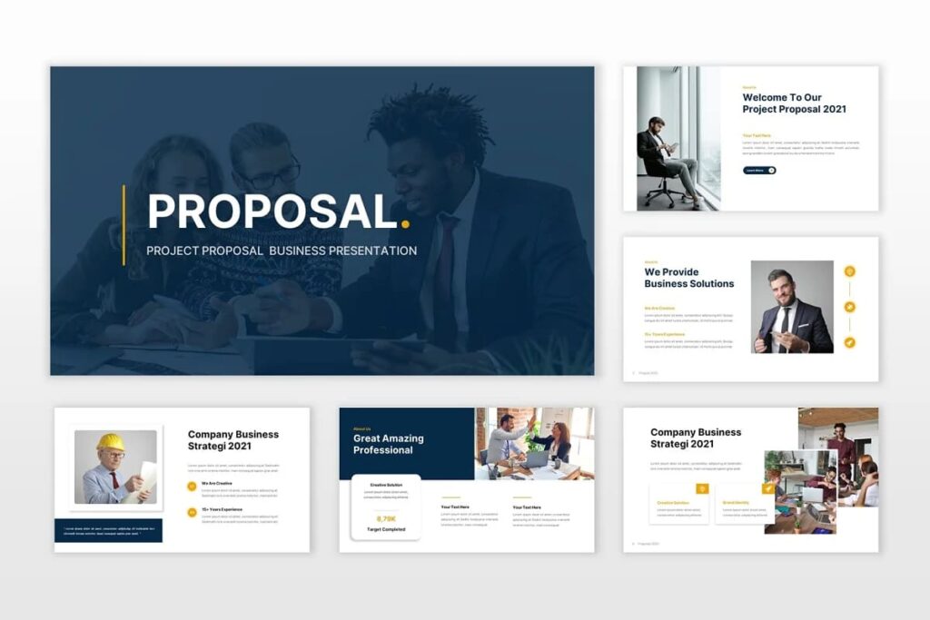 Project Proposal PowerPoint Template 27 Slides – MasterBundles