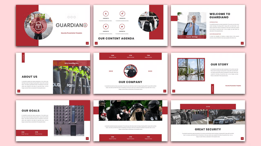 Guardian - Security PowerPoint Template – MasterBundles
