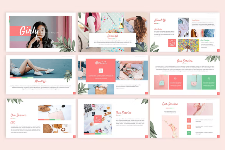Girly - Beautiful Powerpoint Template – MasterBundles