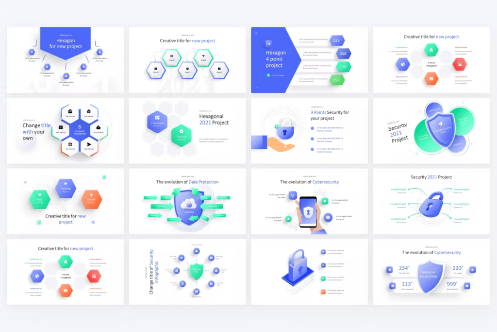 Security & Hexagonal PowerPoint Template – MasterBundles