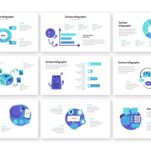 Cartoon Infographic Powerpoint Template | Master Bundles