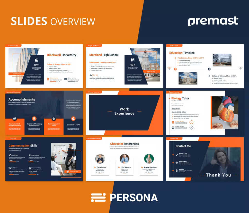 PERSONA – Professional CV Presentation Template – MasterBundles