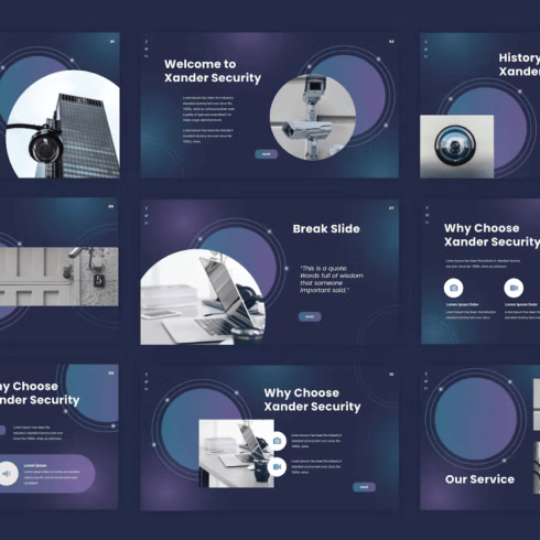 Xander - Home Security Powerpoint Template | Master Bundles