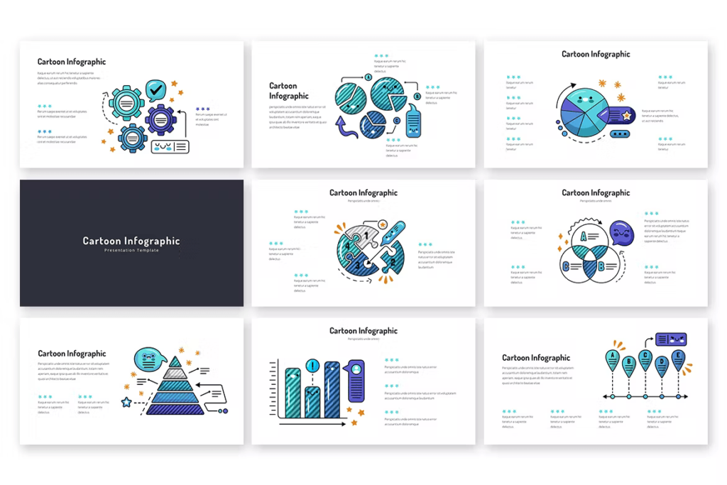 Cartoon Infographic Powerpoint Template – MasterBundles