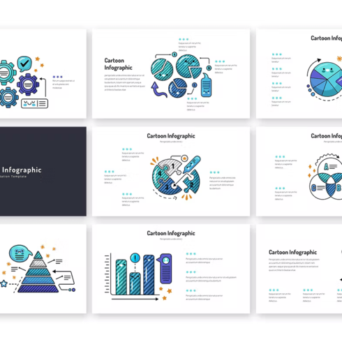 Cartoon Infographic Powerpoint Template | Master Bundles
