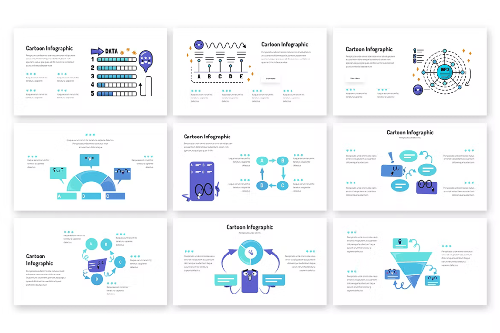 Cartoon Infographic Powerpoint Template – MasterBundles