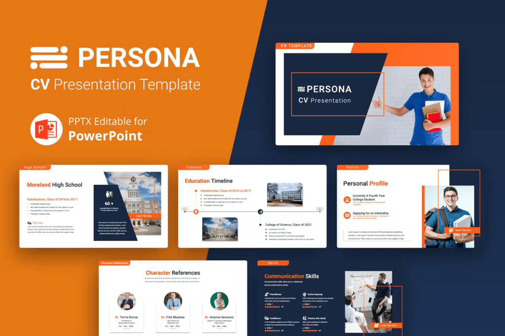 PERSONA – Professional CV Presentation Template – MasterBundles