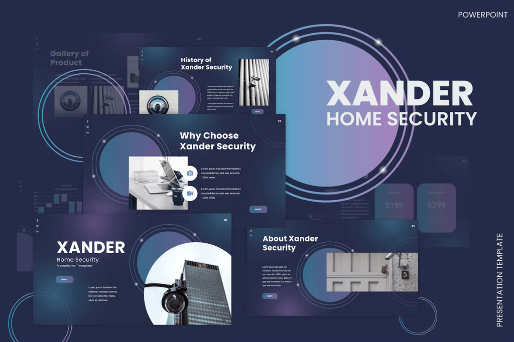 Xander - Home Security Powerpoint Template – MasterBundles