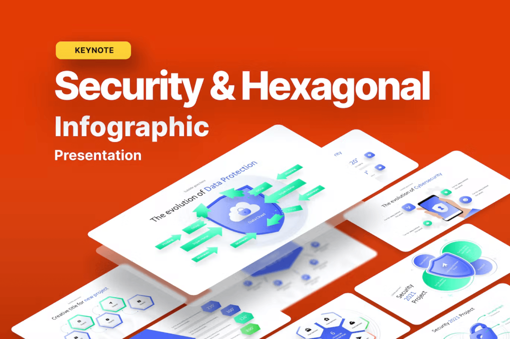 Security & Hexagonal Infographic Template – MasterBundles