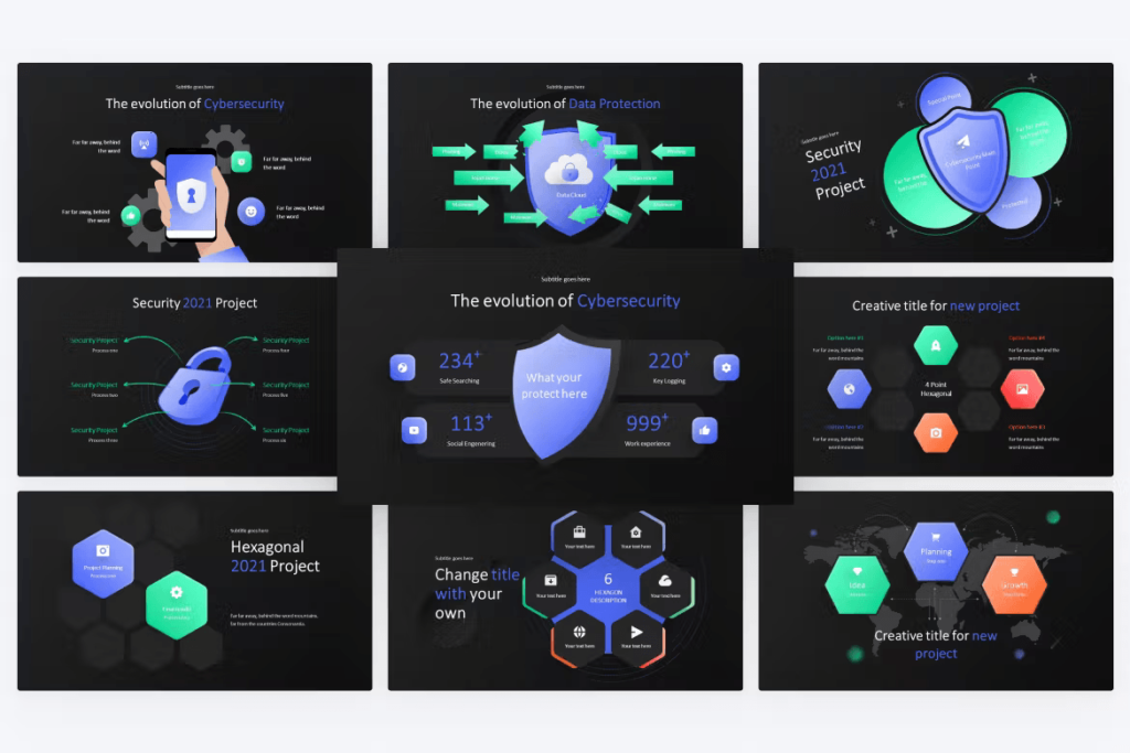 Security & Hexagonal Infographic Template – MasterBundles