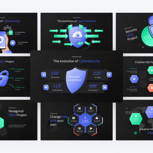 Security & Hexagonal Infographic Template | Master Bundles