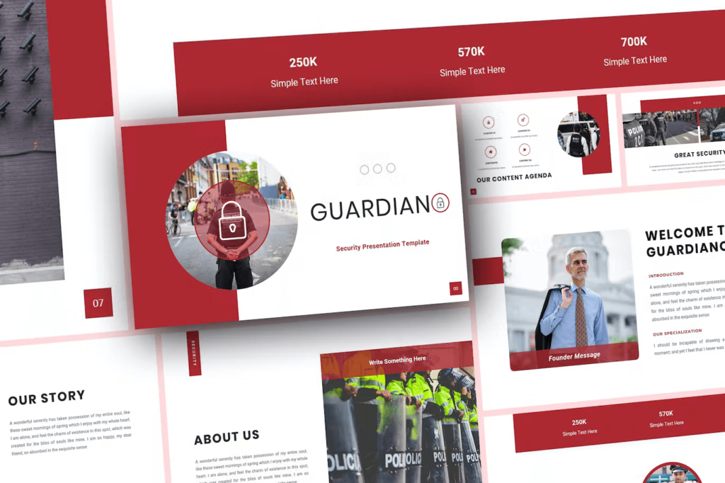 Guardian - Security PowerPoint Template – MasterBundles