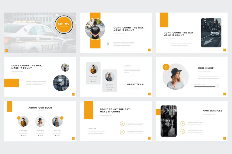 Kriing - Security PowerPoint Template – MasterBundles