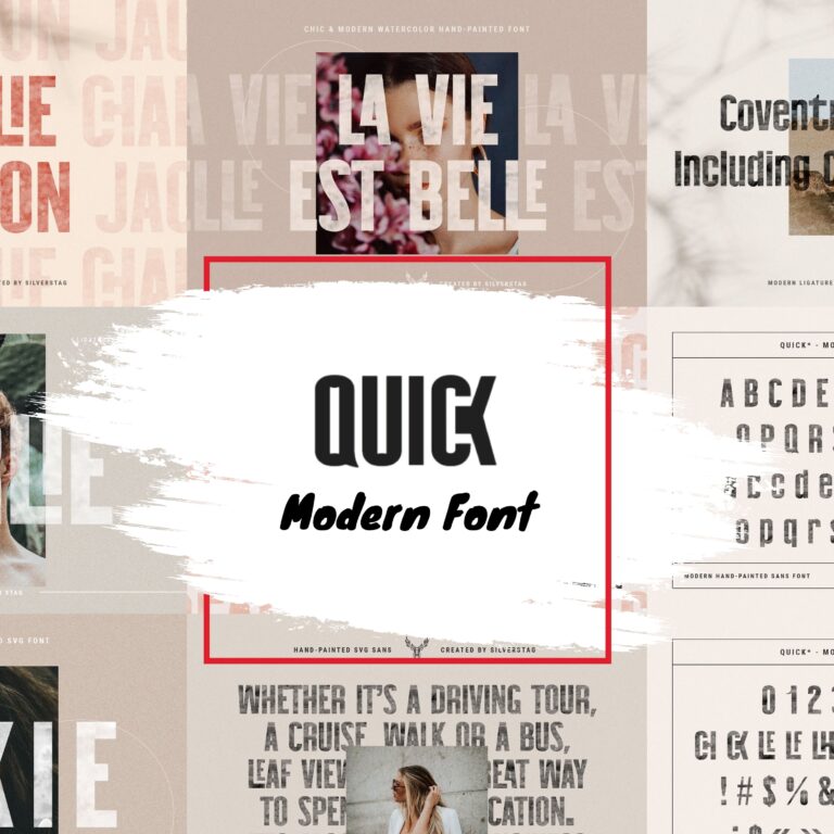 QUICK - Modern Hand-Painted SVG Font – MasterBundles