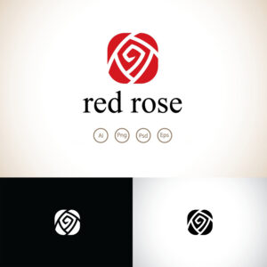Half Rose Logo Template | Master Bundles