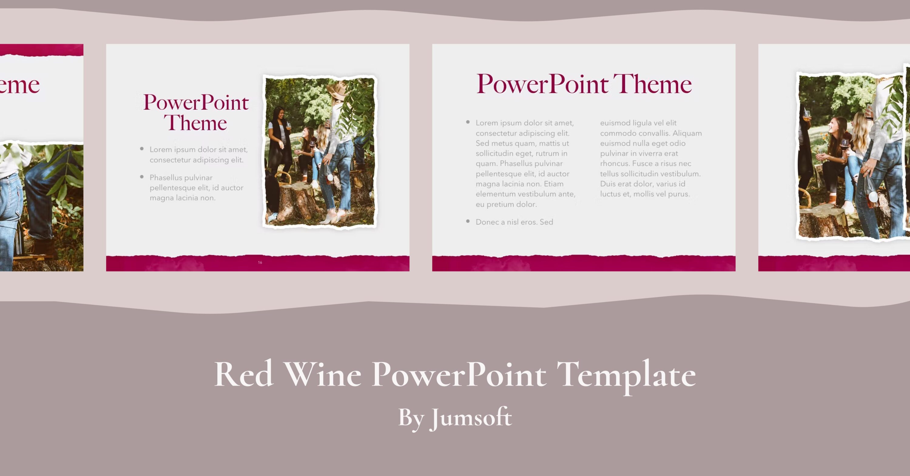 Red Wine Powerpoint Template – MasterBundles