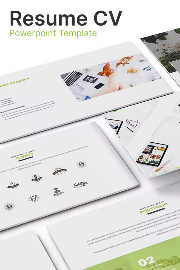 Resume CV Powerpoint Template – MasterBundles