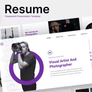 Resume Powerpoint Presentation Template 30 Slides – MasterBundles