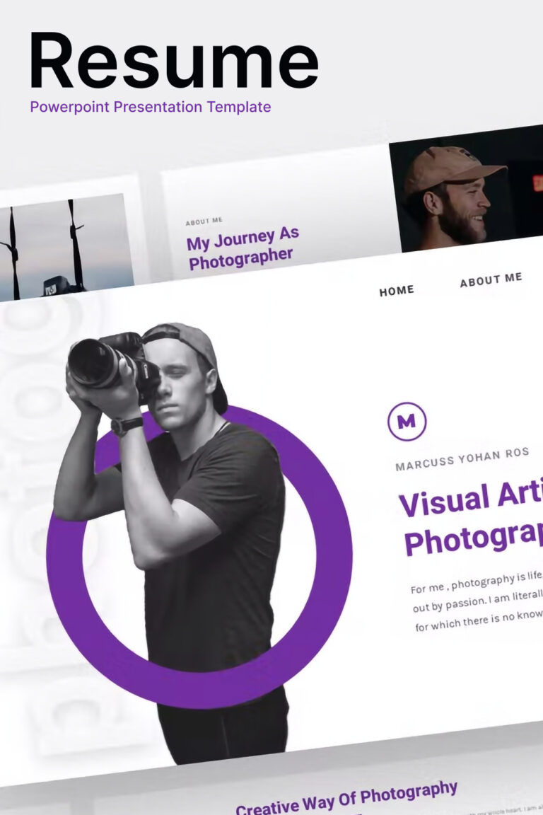 Resume Powerpoint Presentation Template 30 Slides – MasterBundles