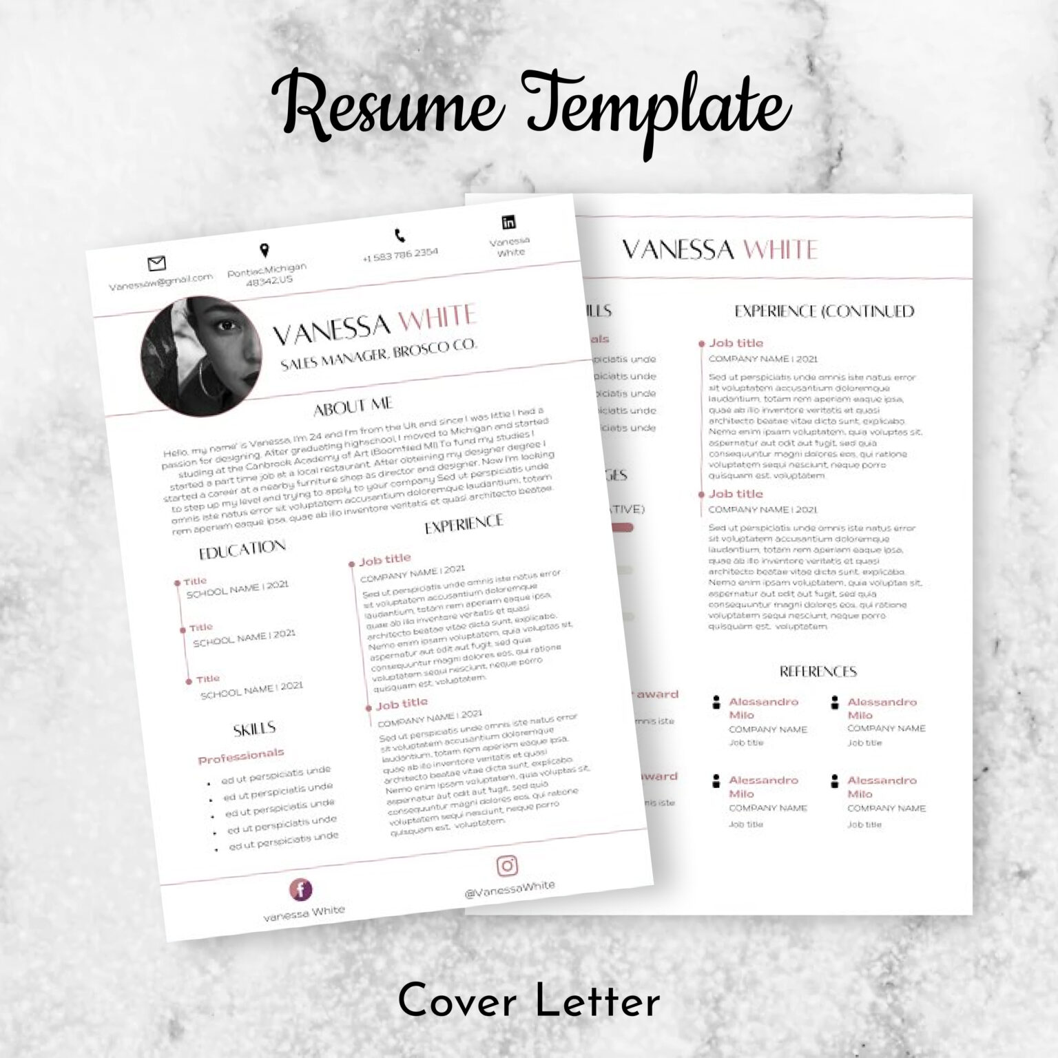 Modern Resume CV Notion Template | Master Bundles