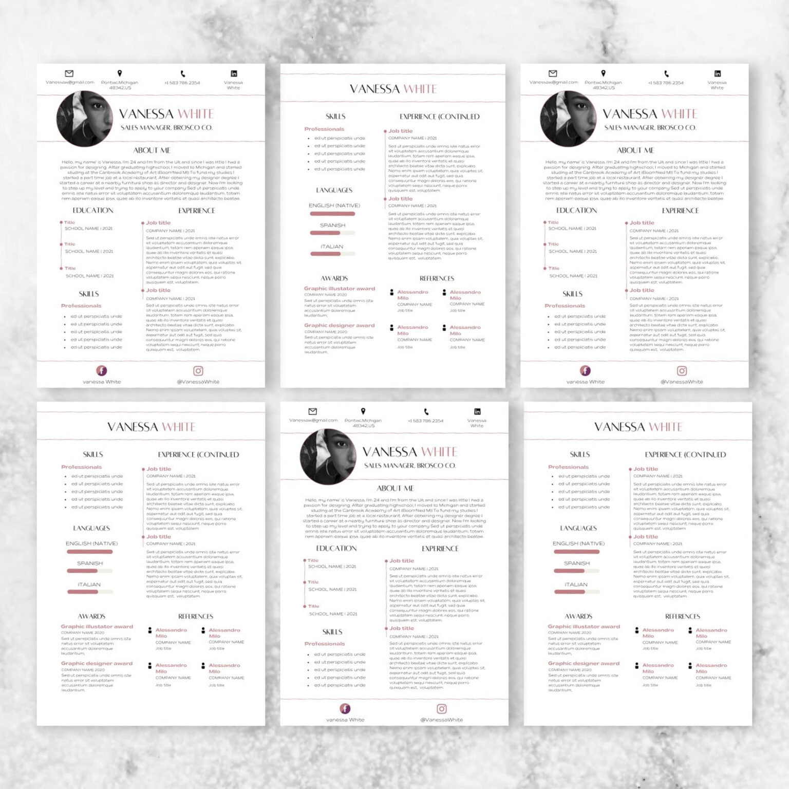 Resume Template , Cover Letter – MasterBundles
